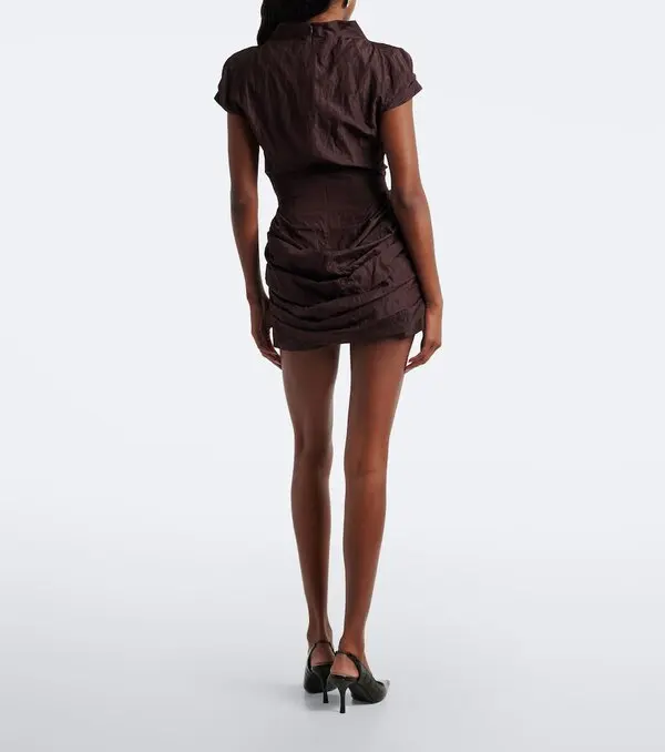 Magda Butrym Draped Cotton-blend Minidress