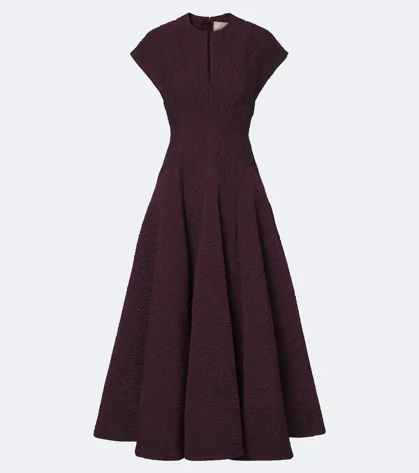 ROKSANDA Rova Cloqué Midi Dress - Purple