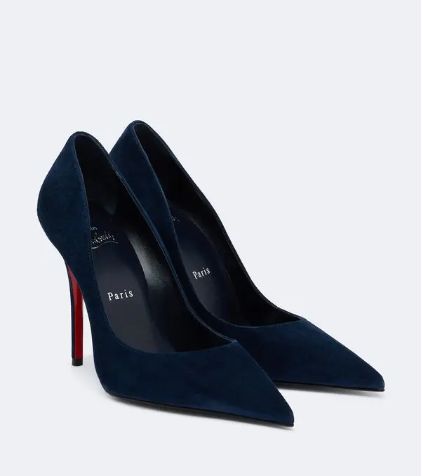 CHRISTIAN LOUBOUTIN Miss Z Suede Pumps - Blue