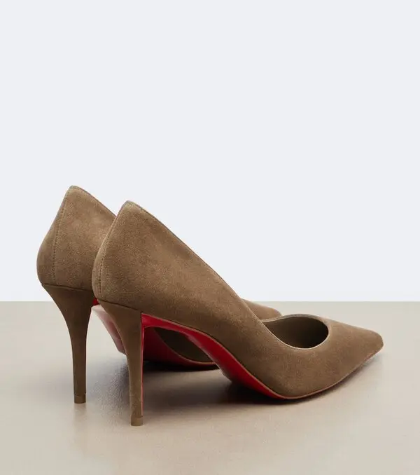 CHRISTIAN LOUBOUTIN Miss Z Suede Pumps - Brown