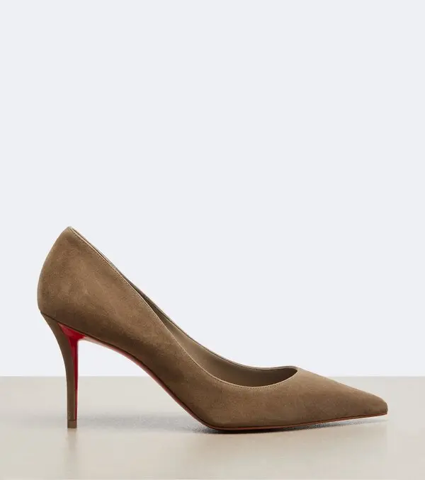 CHRISTIAN LOUBOUTIN Miss Z Suede Pumps - Brown