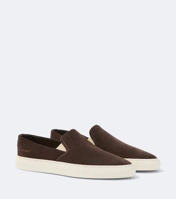 COMMON PROJECTS Suede Slip-on Shoes - Brown