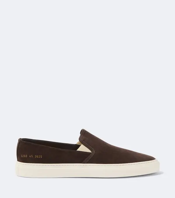 COMMON PROJECTS Suede Slip-on Shoes - Brown