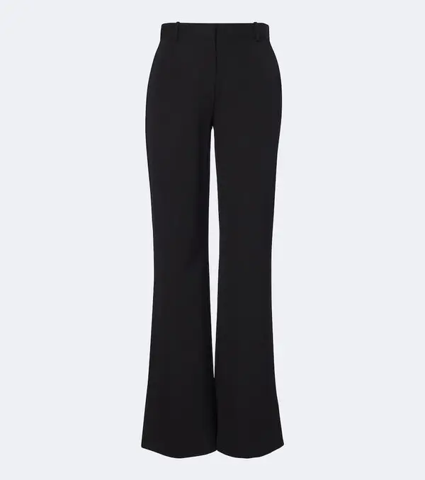 THE ROW Coleman Wool Gabardine Flared Pants