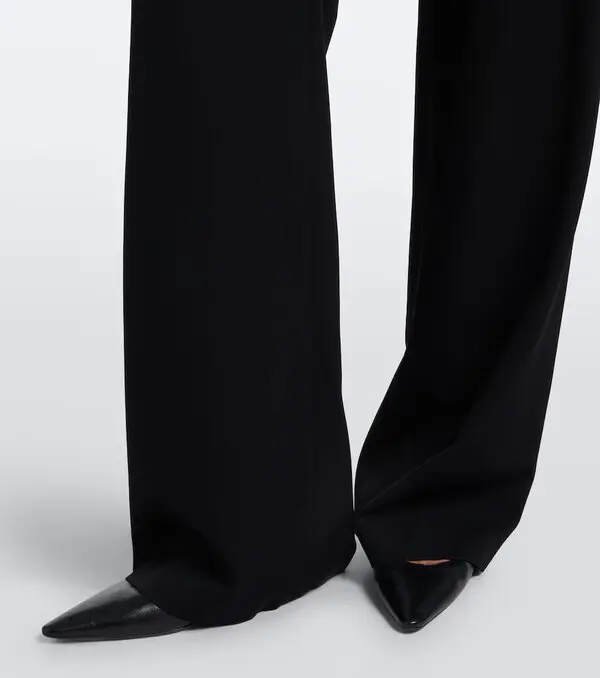 THE ROW Coleman Wool Gabardine Flared Pants