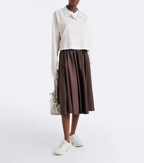 Prada Suede-trimmed Sneakers