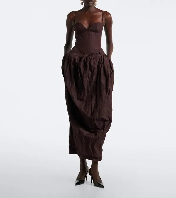 Magda Butrym Cotton-blend Bustier Dress