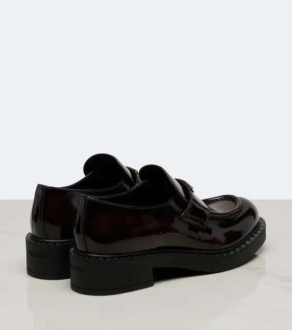 Prada Chocolate Leather Loafers