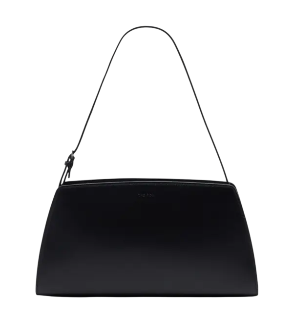 THE ROW Dalia Leather Shoulder Bag - Black