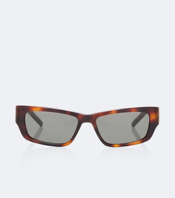 Saint Laurent Jazz Rectangular Sunglasses - Brown