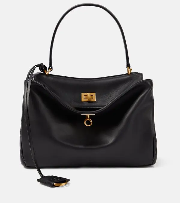Balenciaga Rodeo Small Leather Tote Bag - Black