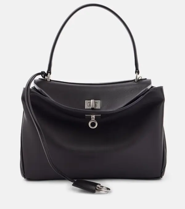 Balenciaga Rodeo Small Leather Tote Bag - Black