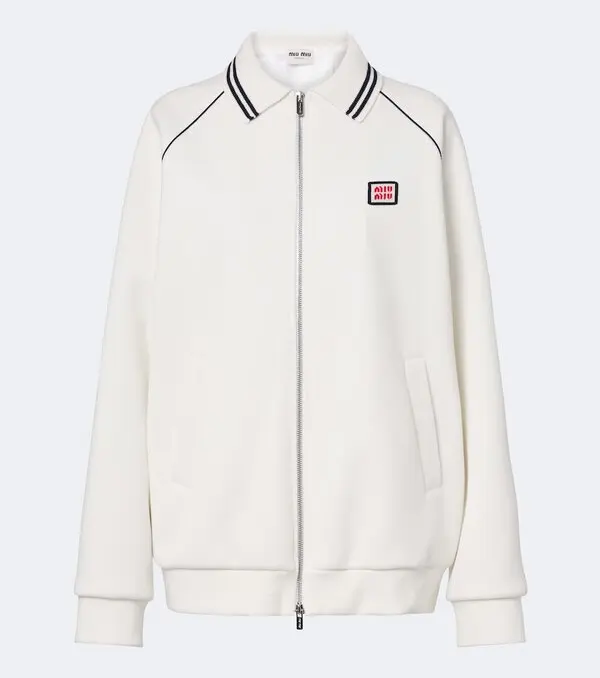 Miu Miu Cotton Piqué Blouson Jacket