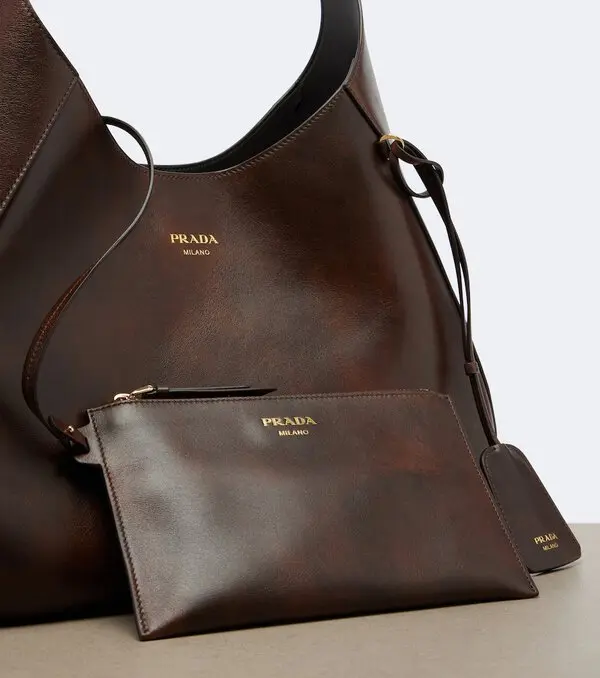 Prada Large Leather Shoulder Bag
