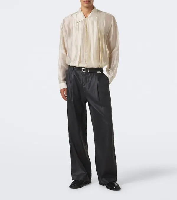 Our Legacy Light Croc-effect Leather Loafers