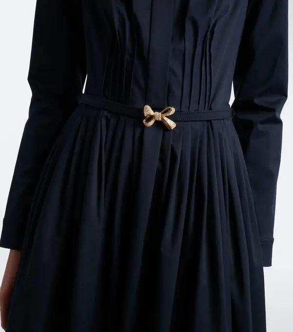 Oscar De La Renta Embellished Cotton Shirt Dress