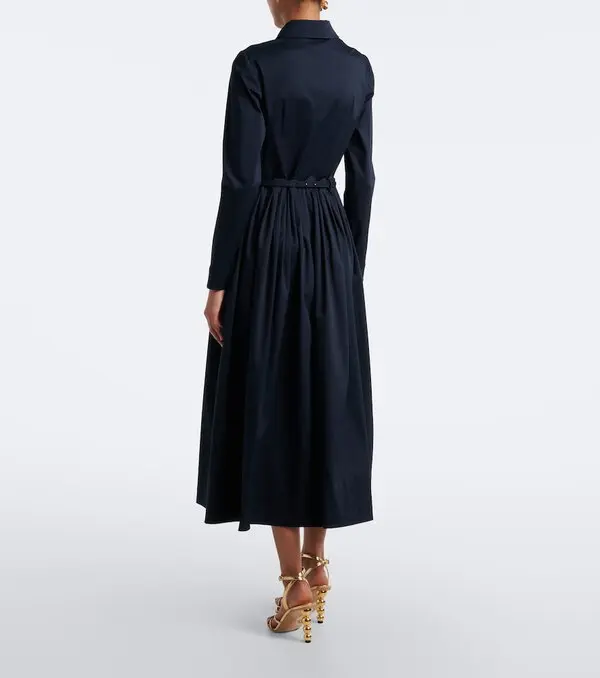 Oscar De La Renta Embellished Cotton Shirt Dress