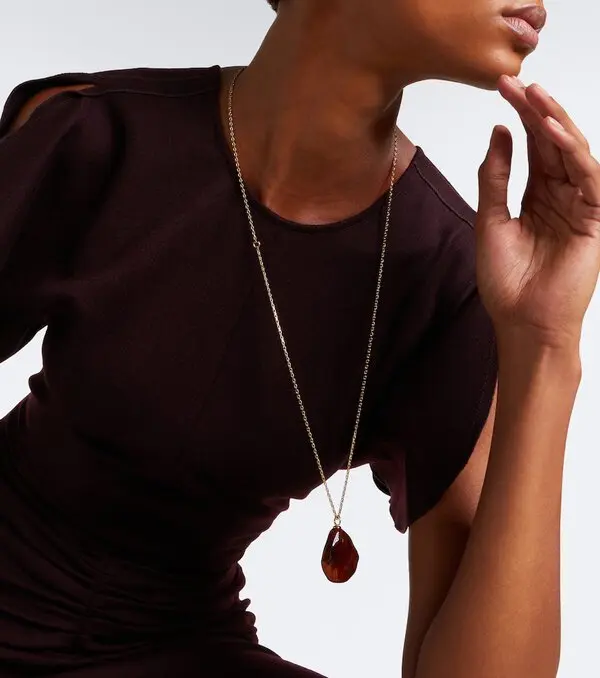 Victoria Beckham Ambra Gold-plated Pendant Necklace