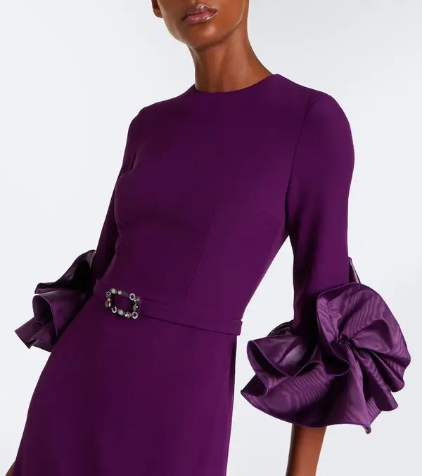 Safiyaa Belen Crêpe Belted Gown