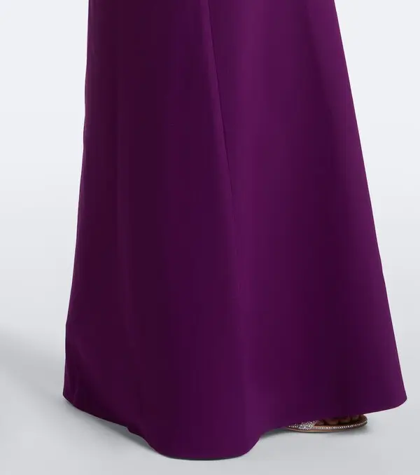 Safiyaa Belen Crêpe Belted Gown