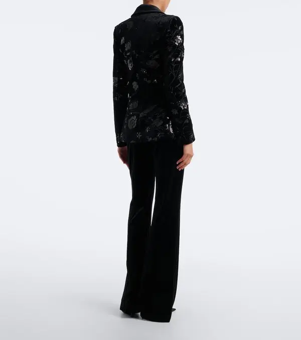 Elie Saab Velvet Flared Pants