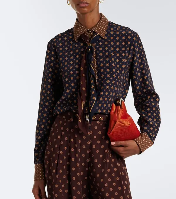 Zimmermann Printed Tie-neck Blouse