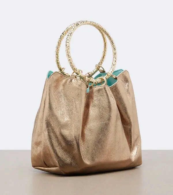 AQUAZZURA Night Stars Mini Leather Top-handle Bag