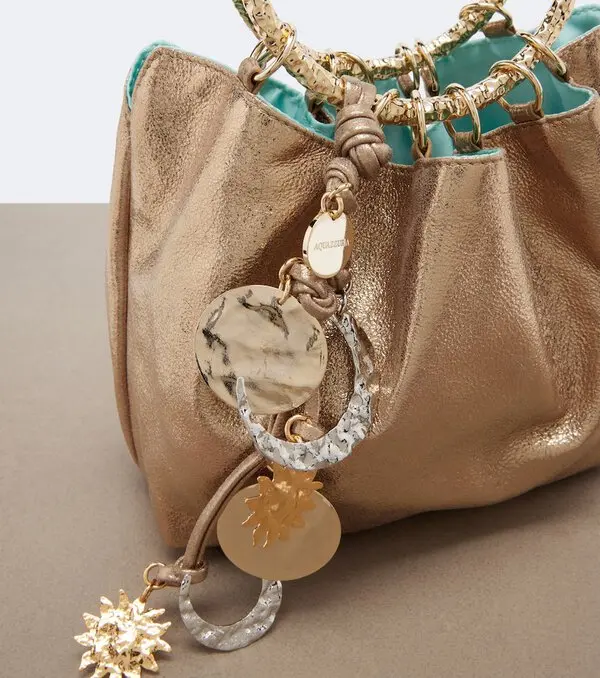 AQUAZZURA Night Stars Mini Leather Top-handle Bag