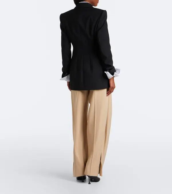 Sportmax Pleated Cotton-blend Straight Pants