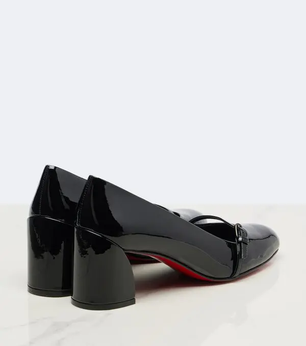 CHRISTIAN LOUBOUTIN Jane Nina Patent Leather Mary Jane Pumps