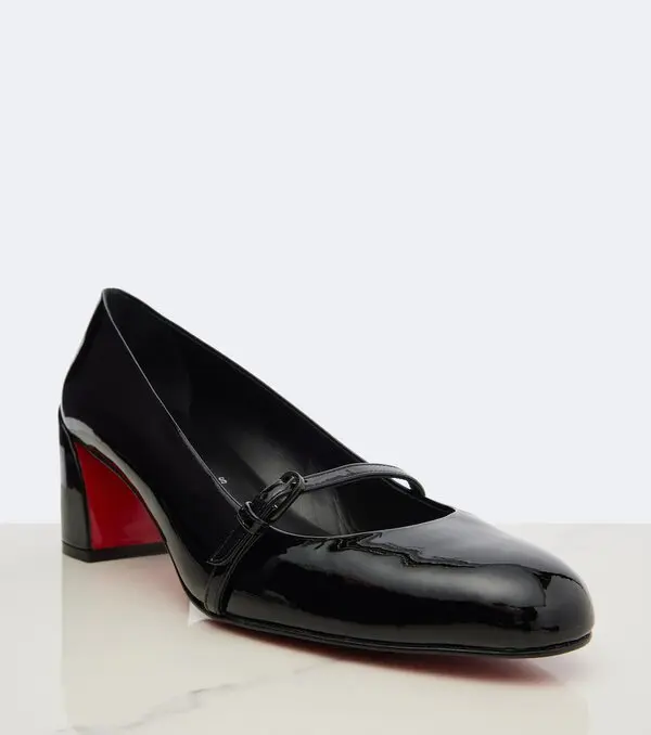 CHRISTIAN LOUBOUTIN Jane Nina Patent Leather Mary Jane Pumps