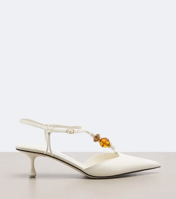 JIMMY CHOO Embellished Leather Pumps