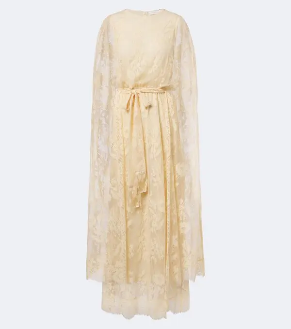 Zimmermann Valiant Caped Lace Maxi Dress