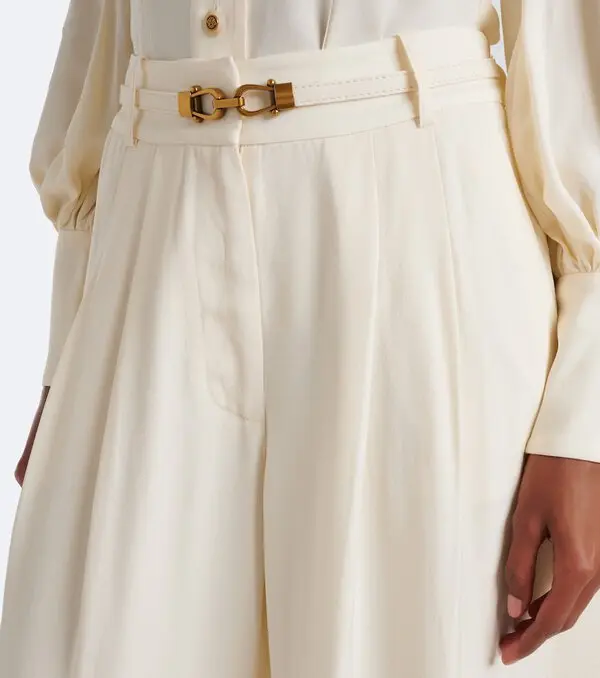 Zimmermann Belted Wide-leg Pants