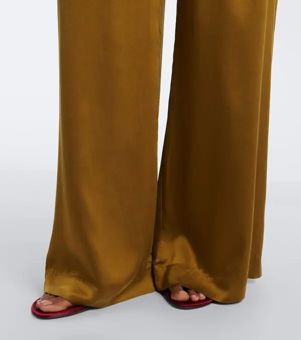 Zimmermann Belted Pleated Silk Wide-leg Pants