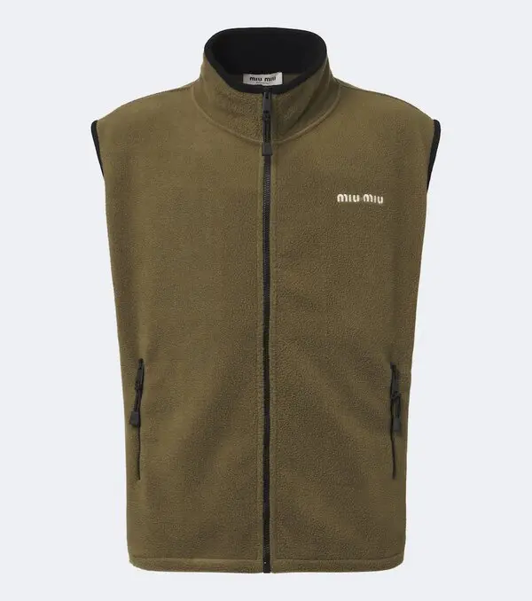 Miu Miu Fleece Zip-up Vest