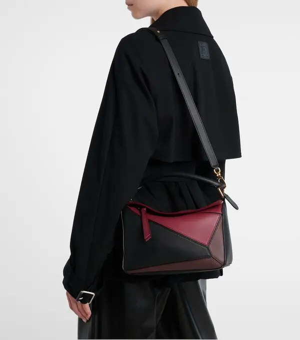 Loewe X Albers Puzzle Small Leather Top-handle Bag - Black