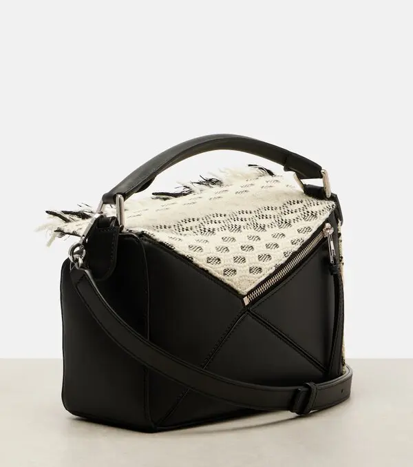 Loewe X Albers Puzzle Small Leather Top-handle Bag - Black