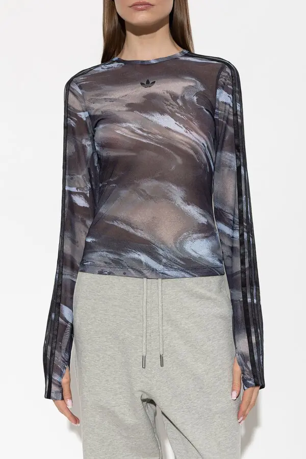 ADIDAS ORIGINALS Transparent Long Sleeve T-shirt With Marble Print