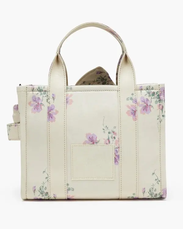 Marc Jacobs Tote In Antique Floral Canvas With Oversized Bow