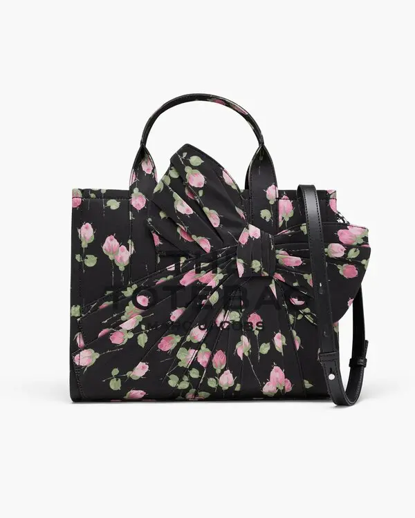 Marc Jacobs Tote Bag In Vintage Floral Canvas With Oversized Bow