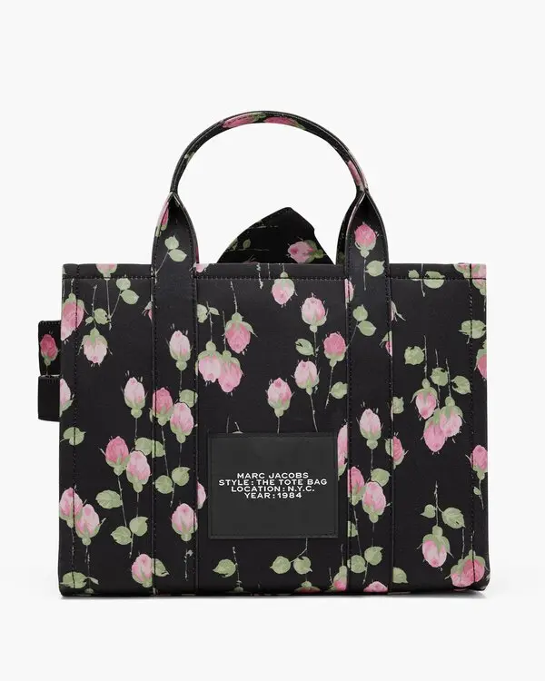 Marc Jacobs Tote Bag In Vintage Floral Canvas With Oversized Bow