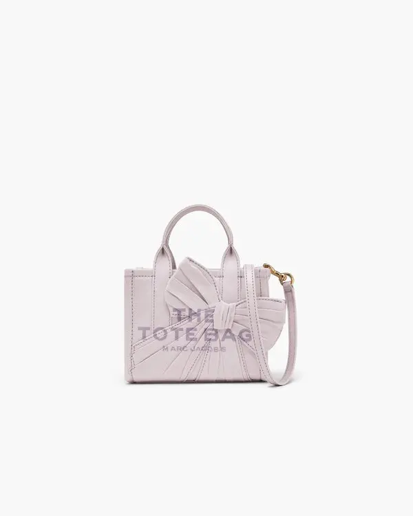Marc Jacobs Canvas Tote With Oversized Bow Detail - Light Iris