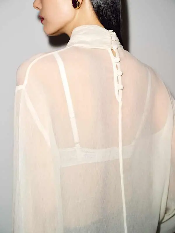 REFORMATION Velma Blouse - Ivory
