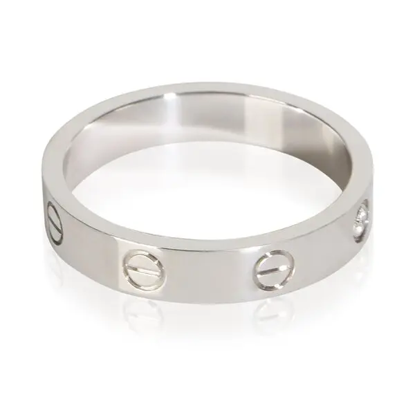 Cartier 18k White Gold Diamond Small Model Love Ring