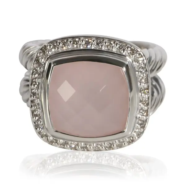David Yurman Sterling Silver Quartz And Diamond Albion Ring - Sterling_silver