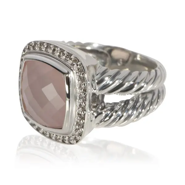 David Yurman Sterling Silver Quartz And Diamond Albion Ring