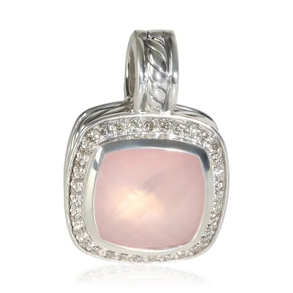 David Yurman Sterling Silver Quartz And Diamond Albion Pendant - Sterling_silver
