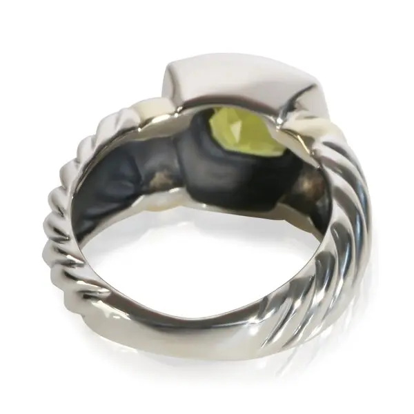 David Yurman Sterling Silver Peridot Noblesse Ring