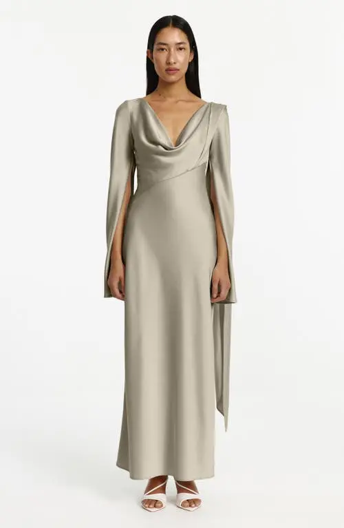 Significant Other Luka Long Sleeve Satin Gown